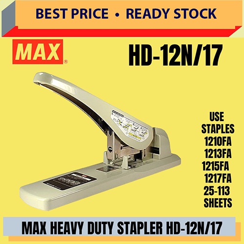 MAX HEAVY DUTY STAPLER (HD-12N/17) / Mengokot / Up to 170 pages paper ...