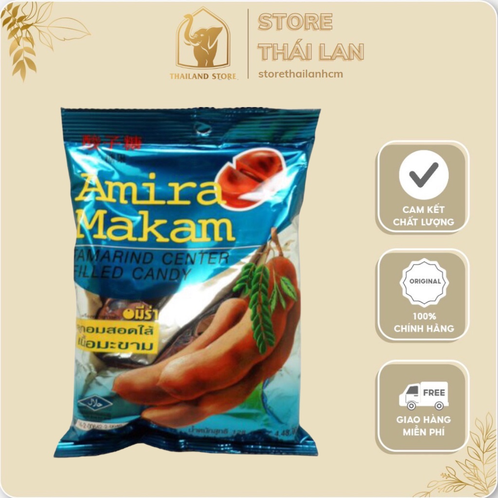 [1 pack of 40 tablets] Thai Amira Makam Tamarind Candy with Tamarind ...