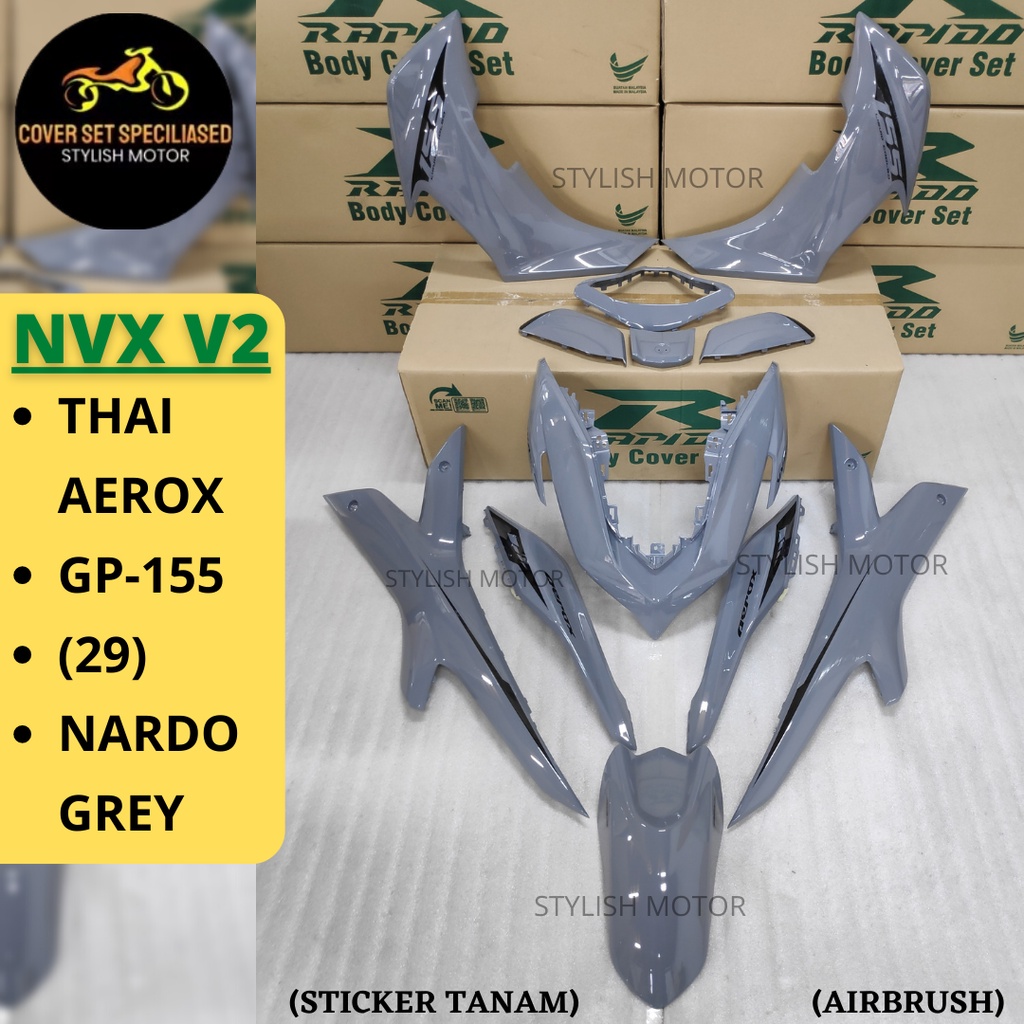 (STICKER TANAM/AIRBRUSH) RAPIDO COVER SET YAMAHA NVX V2 THAI AEROX GP ...