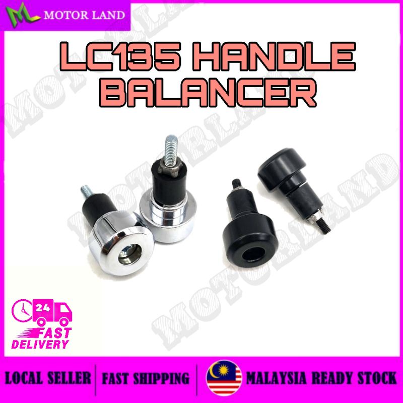 YAMAHA LC135 LC 135 HANDLE BALANCER END GRIP SET CHROME BLACK | Shopee ...