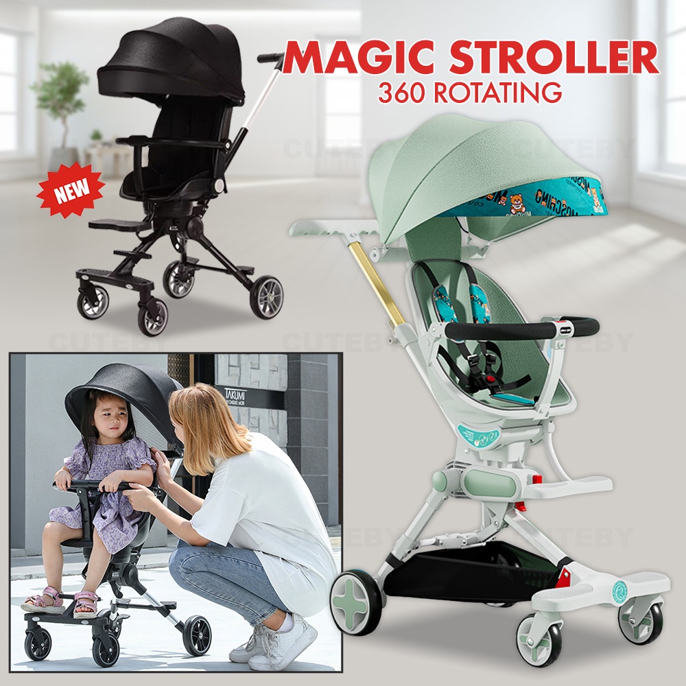 MAGIC STROLLER 360 ROTATING Kids Stroller Two Way Magic Strollers 2 Way ...