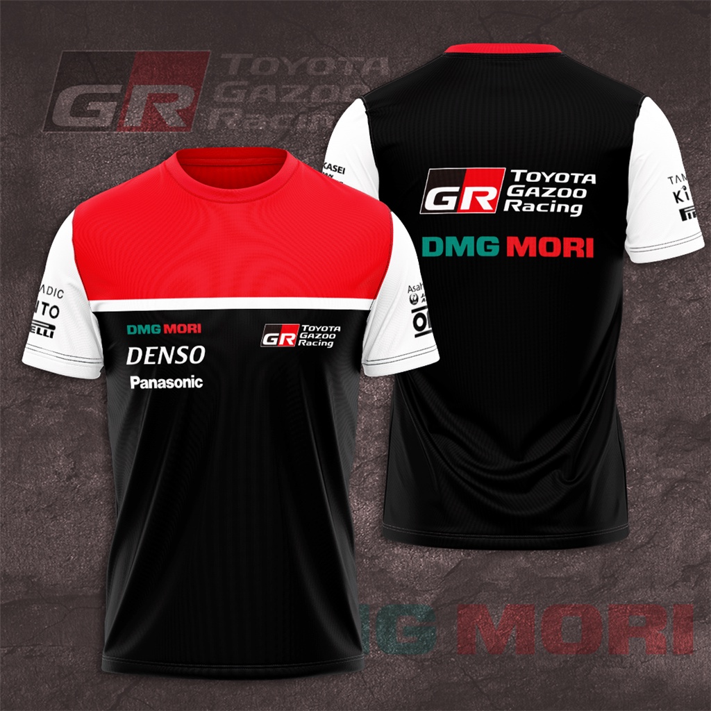 Toyota Gazoo Racing DMG Mori W2C Men's T-Shirts Summer Short Sleeve New ...