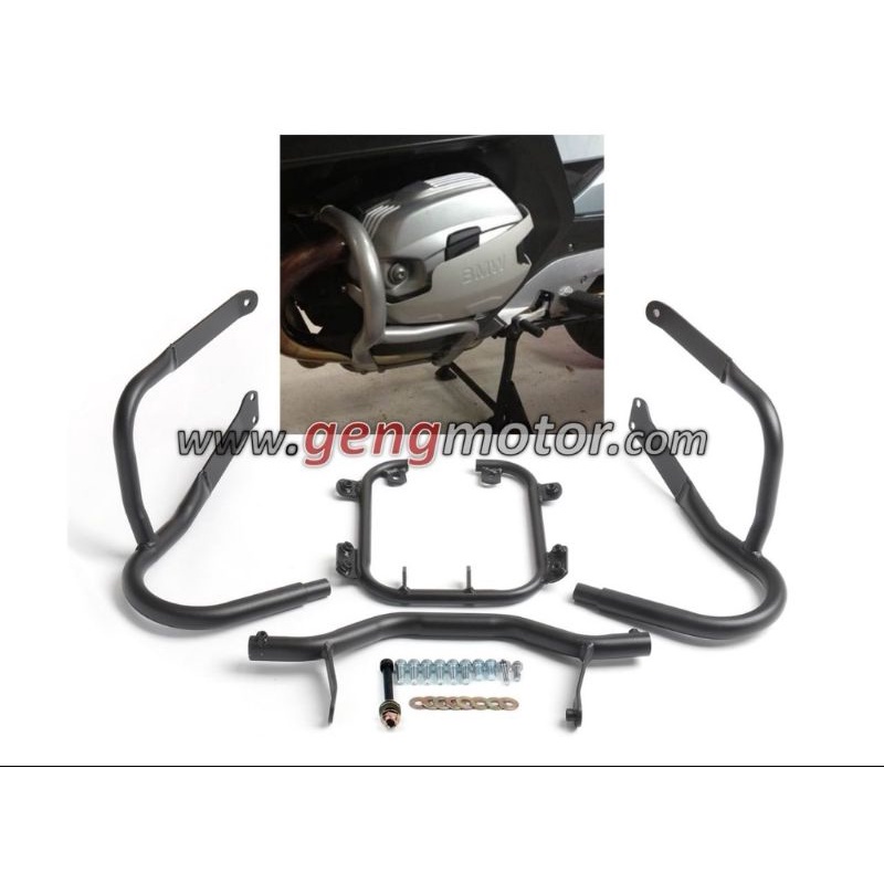 CRASH BAR ENGINE GUARD BMW R1200RT AC BLACK POWDER COATING READY STOCK ...