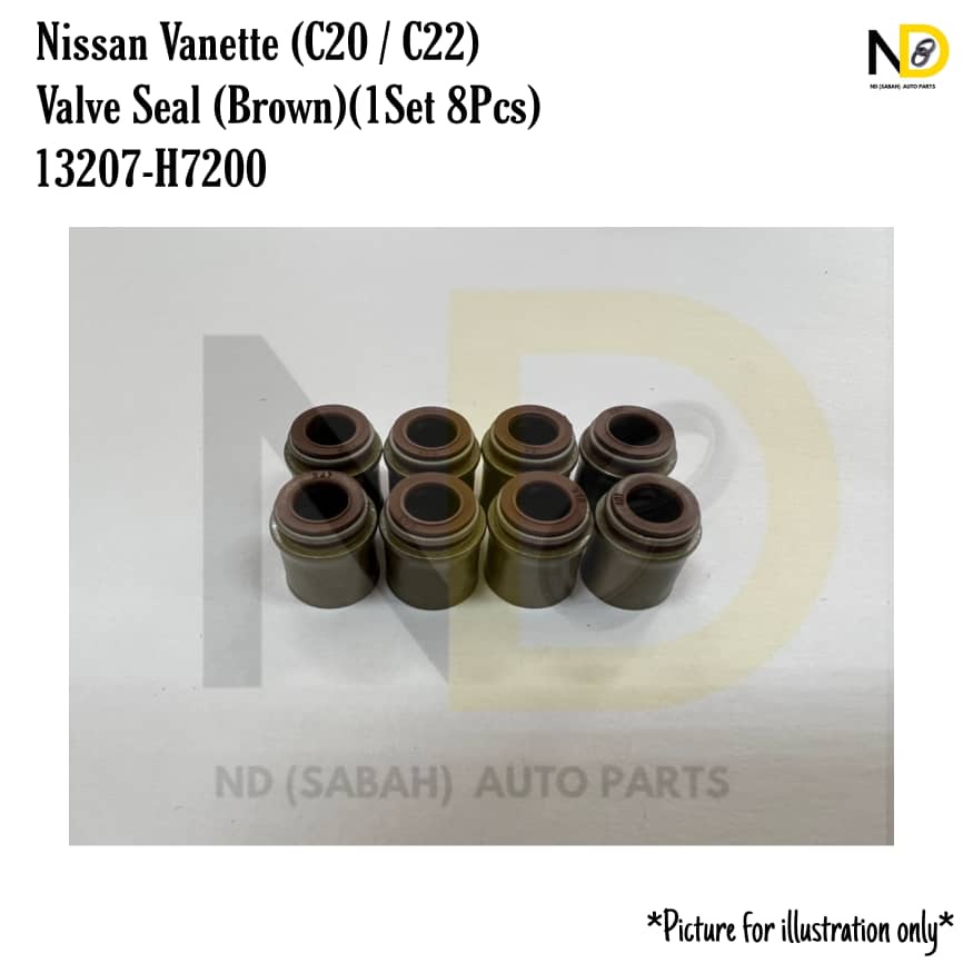NISSAN VANETTE (C20 / C22) VALVE SEAL (BROWN VITON) (1SET 8PCS) 13207 ...
