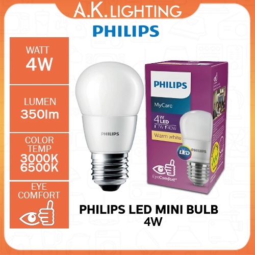 Philips Led Mini Bulb 4W E27 | Shopee Malaysia
