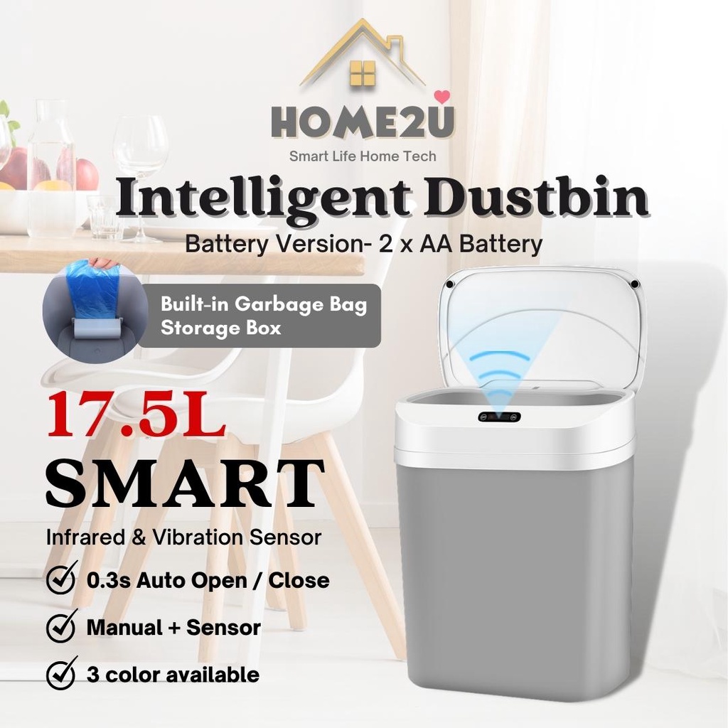 New Limited Promo 17.5L Intelligent Dustbin Trash Auto Sensor Dustbin ...
