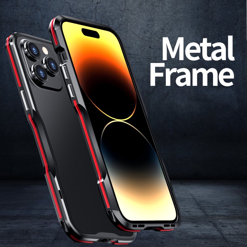 Luxury Aluminum Metal Frame Armor For iPhone 14 13 12 Pro Max Mini ...
