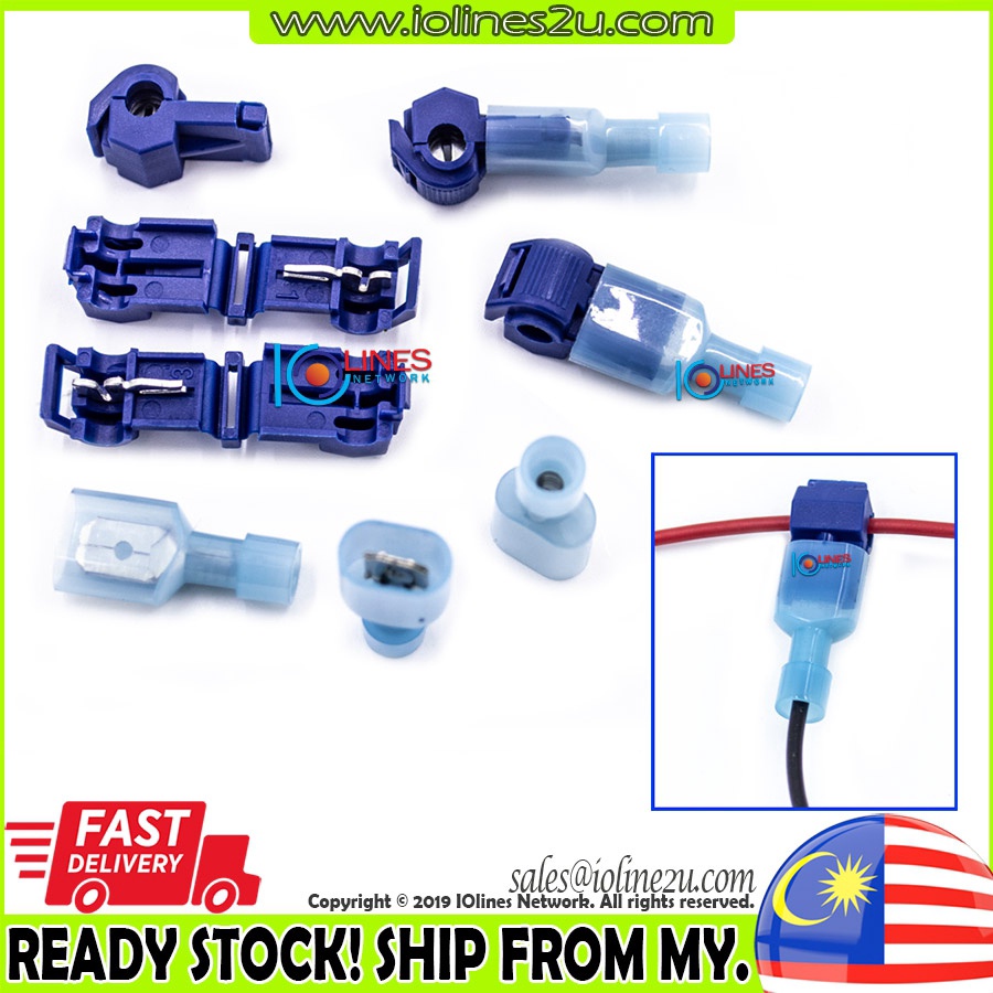 5 set 10pcs Car Wire terminals quick wiring T-Tap Insulated connector ...
