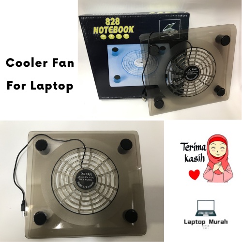 LAPTOP / NOTEBOOK COOLER PAD 1 BIG FAN W/ LED LIGHT Kipas Laptop atau ...