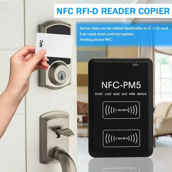 NFC PM5 RFID Copier IC ID Reader Writer Duplicator with Full Decode Function Intelligent Card ...