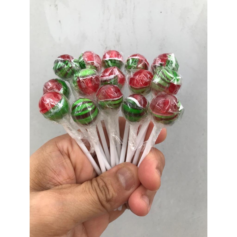 50 Pcs Mini Lollipop Candy Rainbow/Coke Cola/Sprite/Planet/Durian/Watermelon/Mix Fruits ...
