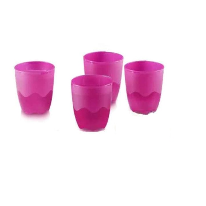 ( Limited ) Tupperware Camellia 4pcs 275ml Tumbler Cup Cawan Tupperware ...