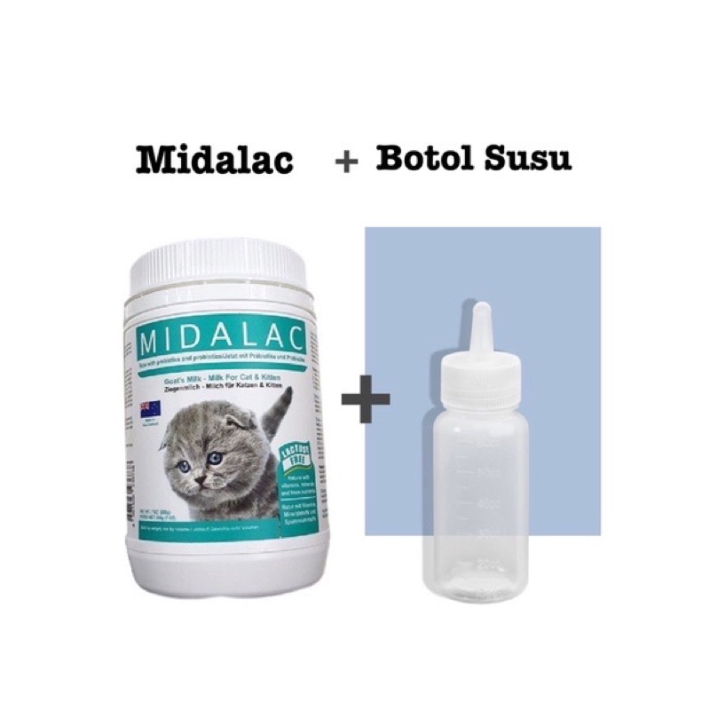 Midalac Goat Milk for Cat 200g -Susu Kambing Kitten 200g with one botol ...