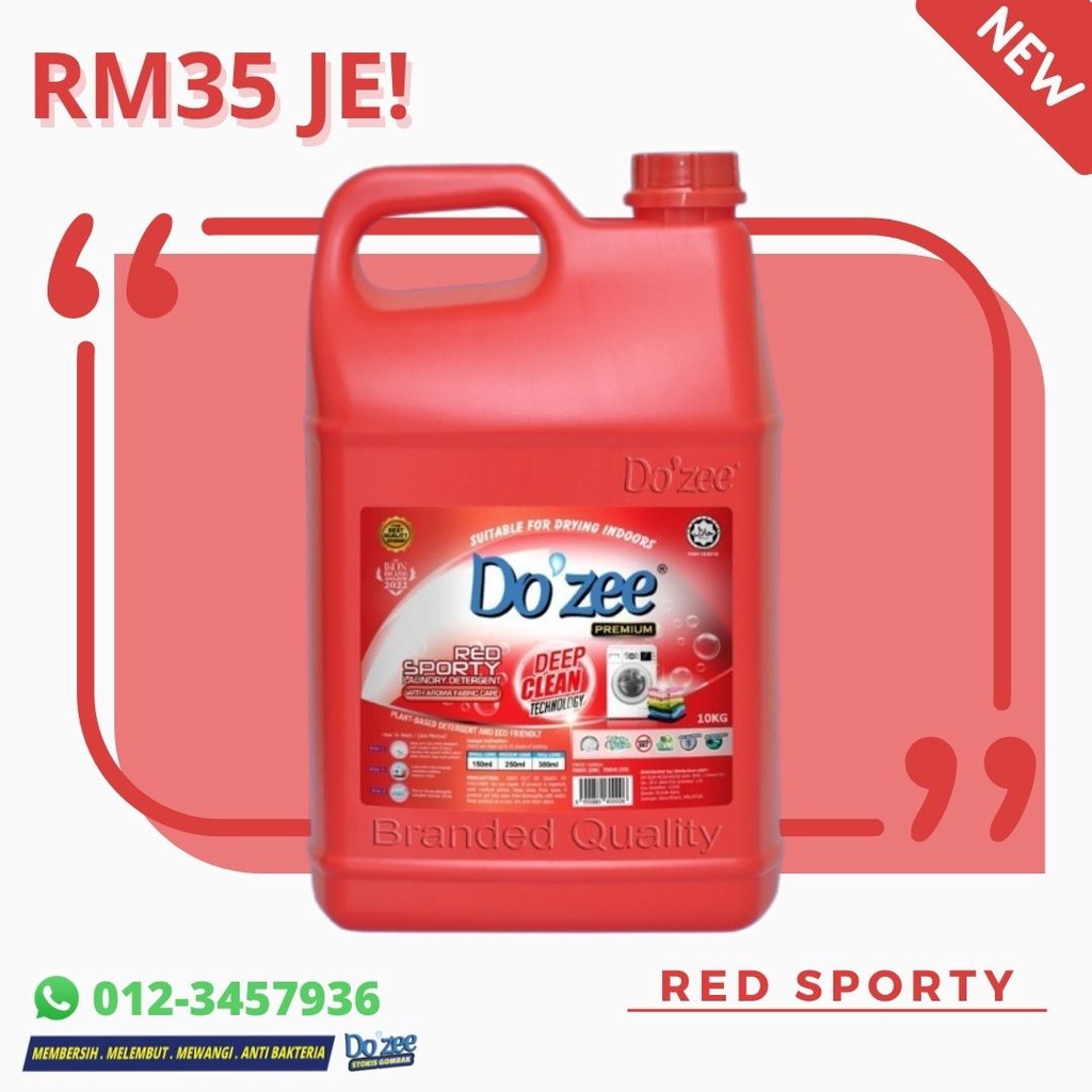 DOZEE 10 KG HALAL LIQUID DETERGENT | Shopee Malaysia