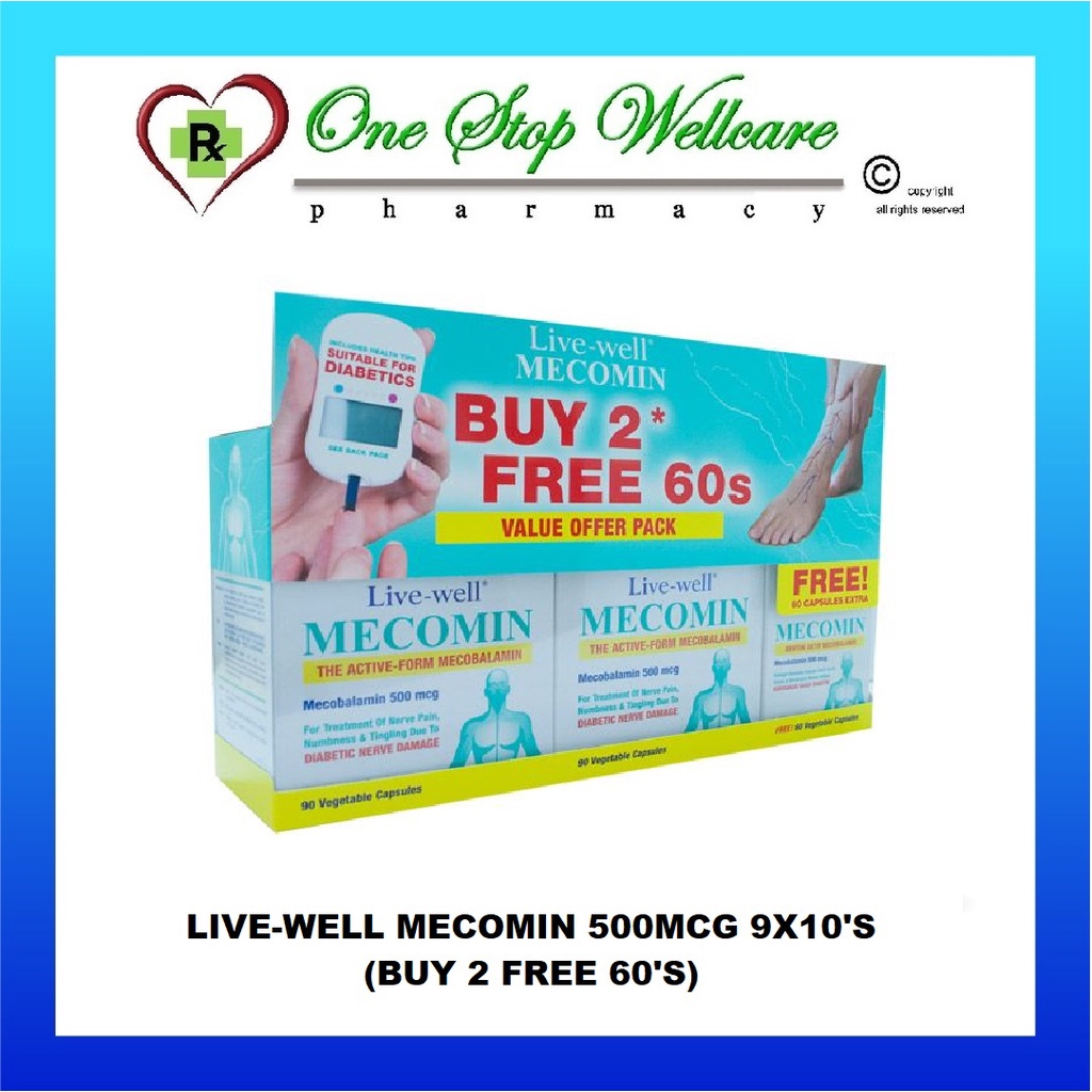 LIVE-WELL MECOMIN 500MCG 9X10'S (BUY 2 FREE 60'S) (EXP:09/2026 ...
