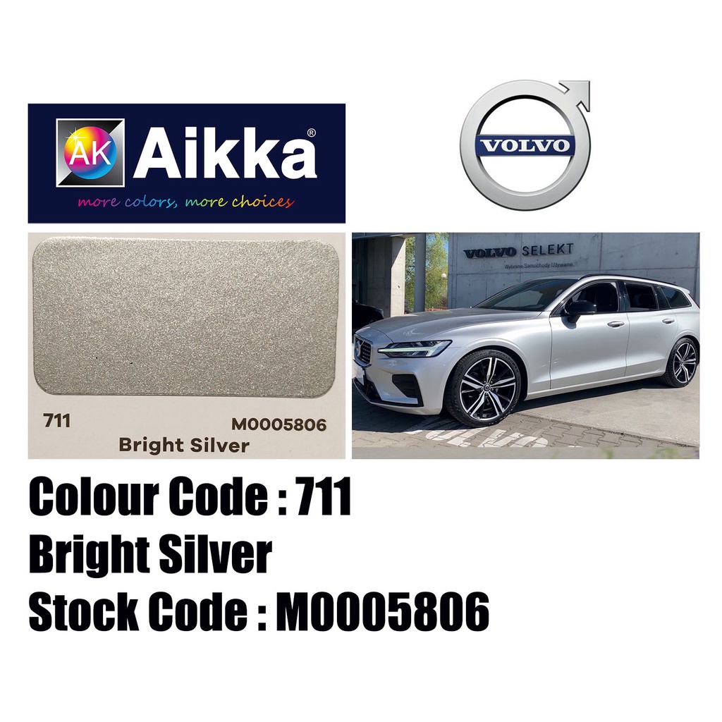 AIKKA AUTOMOTIVE PAINT / VOLVO 711 / BRIGHT SILVER / 2K CAR PAINT ...
