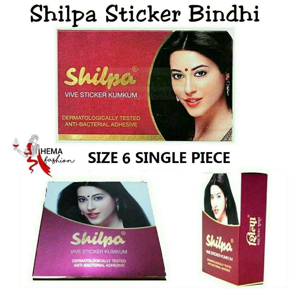 Bindhi Size 6 single piece | forehead ladies pottu (Colours Available ...