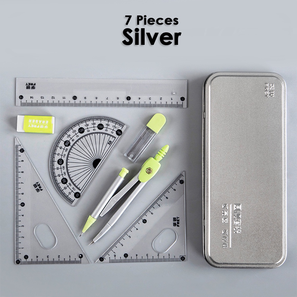 BC Geometry Set 2 / 7 PCS in Metal Case FOC Pencil Lead / School ...