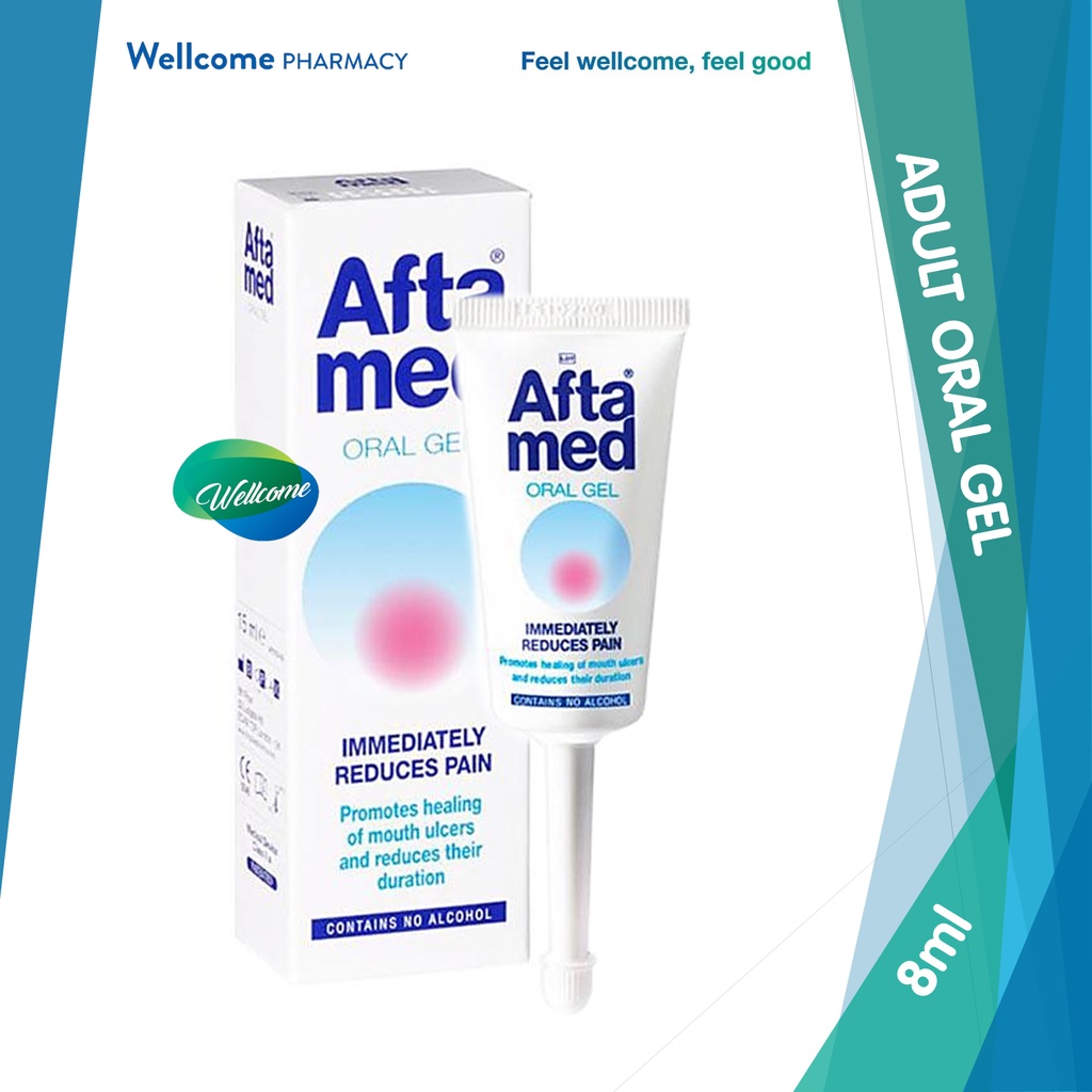 Aftamed Classic Oral Gel for Mouth Ulcers and Cracked Lips Mint Flavour ...