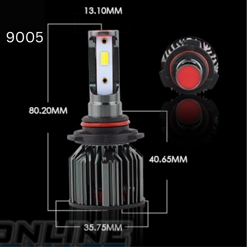 2PCS in 1 Z8 Three Color LED Car Headlight Leader H1 H3 H4 H7 H8/H9/H11 ...