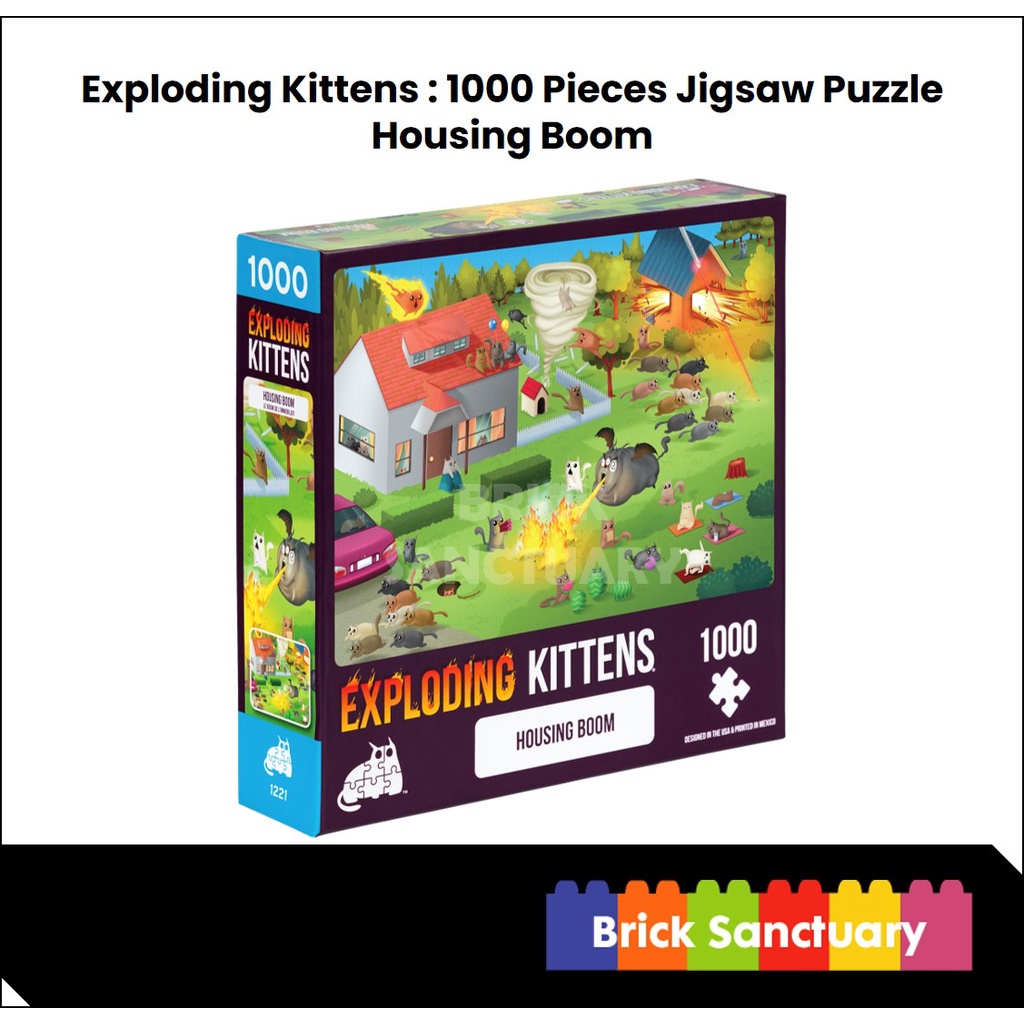 Exploding Kittens : 1000 Pieces Jigsaw Puzzle - Housing Boom | Shopee ...