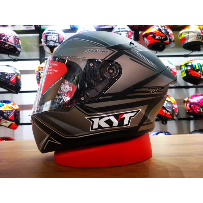 KYT TT Course Matt Cool Grey Fullface Helmet | Shopee Malaysia