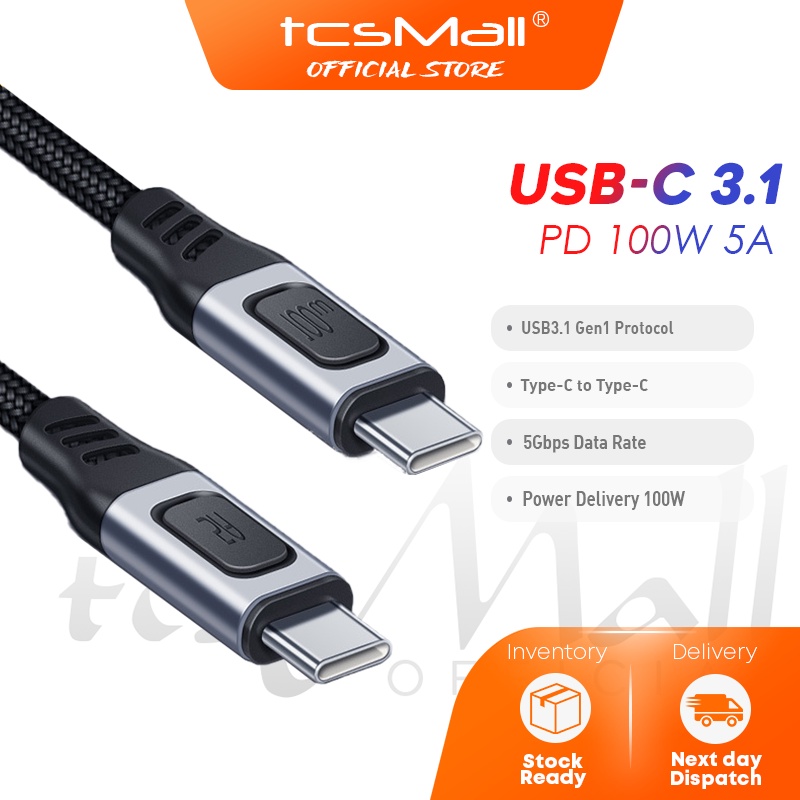 USB3.1 Gen Cable PD 100W Type-C to C USB-C Fast Charging 60W Charge ...