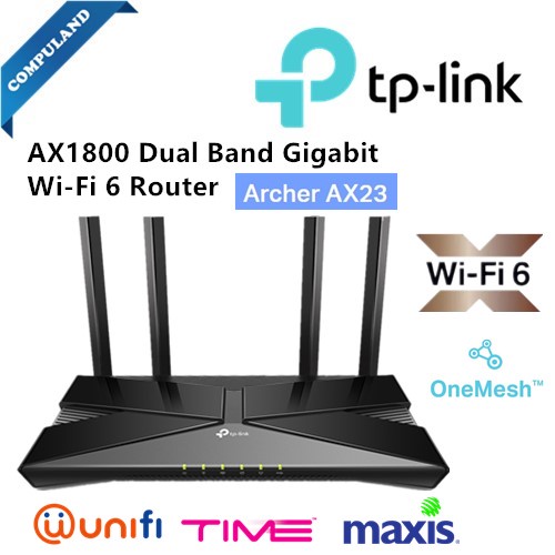 TP-Link Archer AX23 AX1800 Dual Band Gigabit Wi-Fi 6 Wireless (OneMesh ...