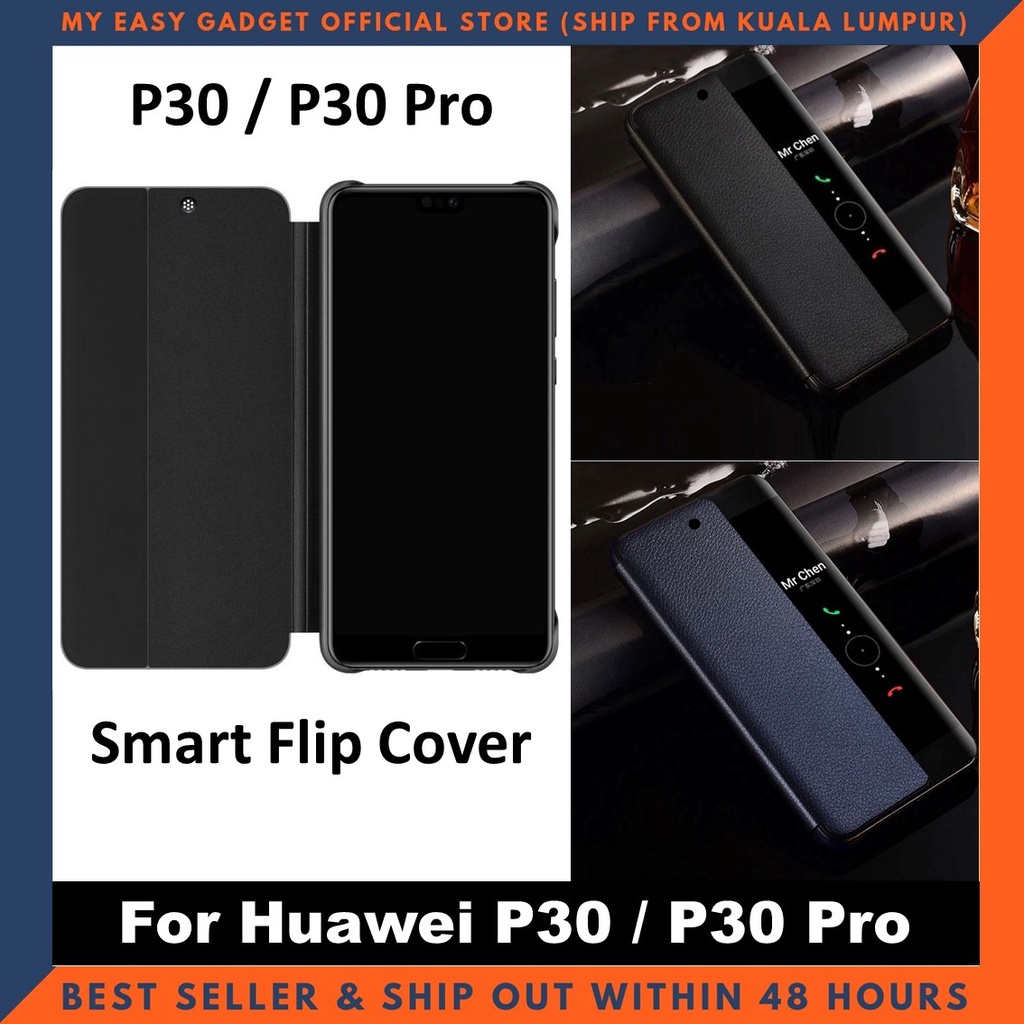 Huawei P30 P30 Pro PU Luxury Leather Flip Cover Full Protection Smart ...