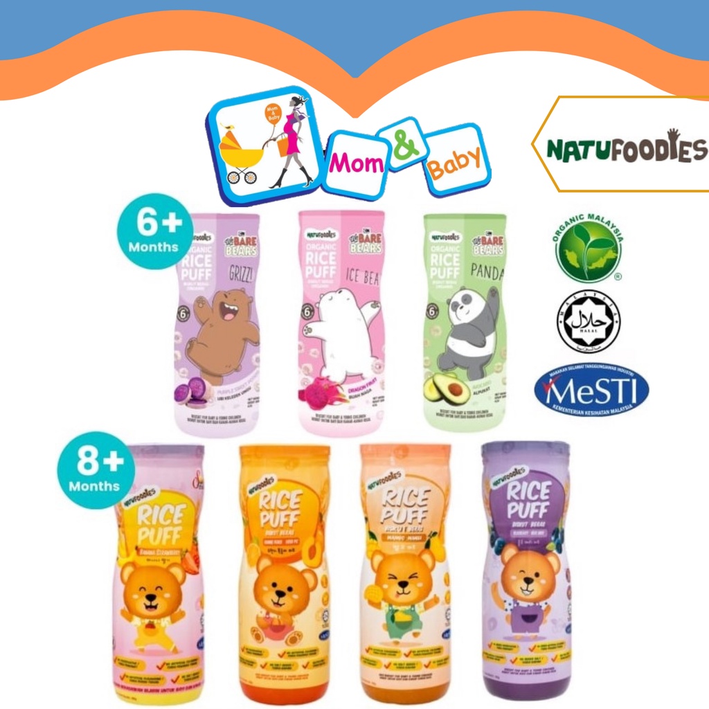 (Halal) Natufoodies Organic Rice Puffs 42g / Rice Puffs 60g | Shopee ...