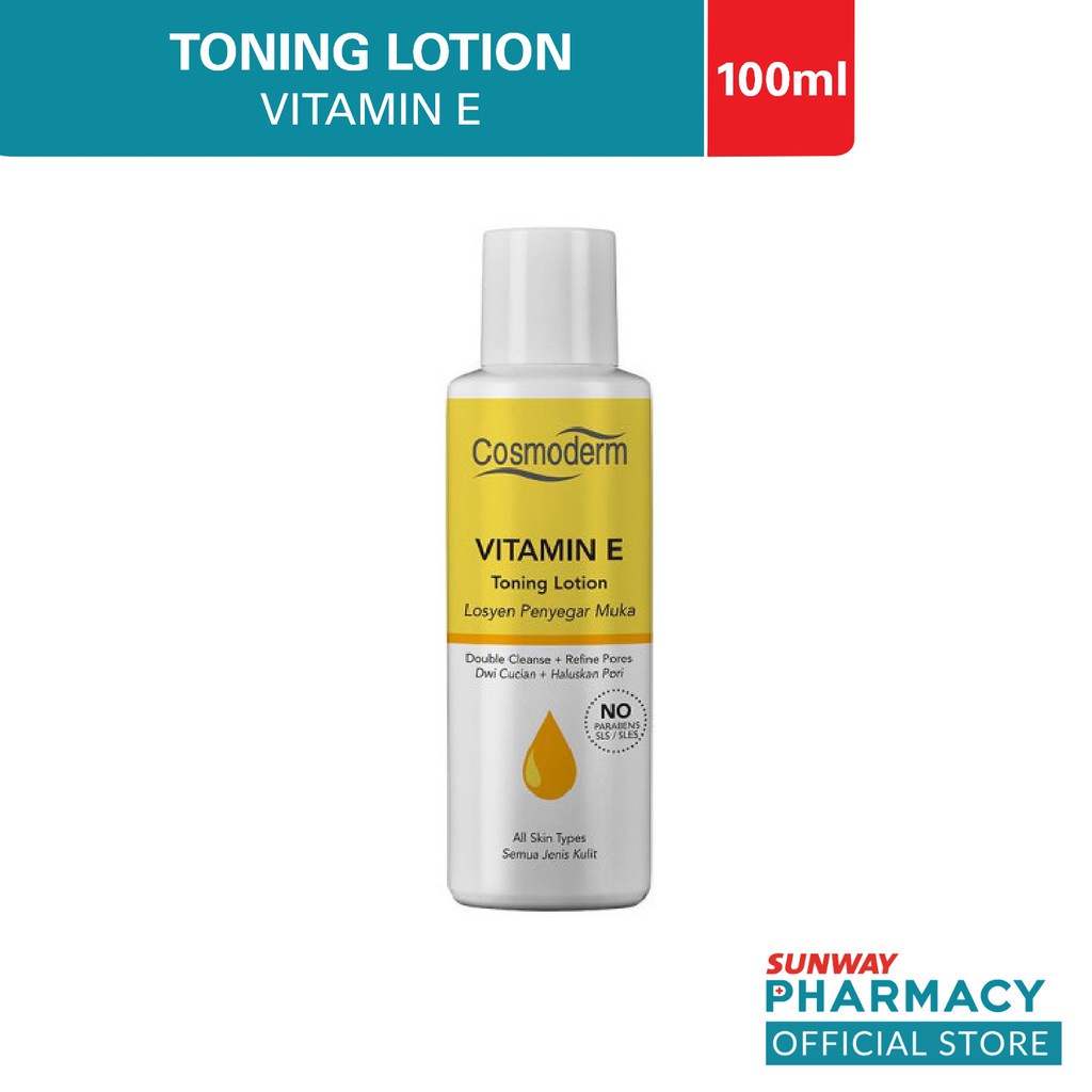 Cosmoderm Vitamin E Toning Lotion (100Ml) | Shopee Malaysia