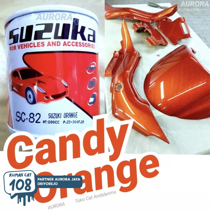 Suzuka Paint Suzuki Orange SC82 Orange Candy Tone Candytone 200ml ...