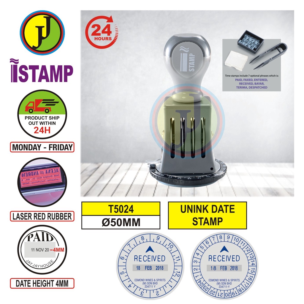 I Stamp Cop Getah Date Stamp Date Cop Tarikh Nama Stamp Chop Nama ...