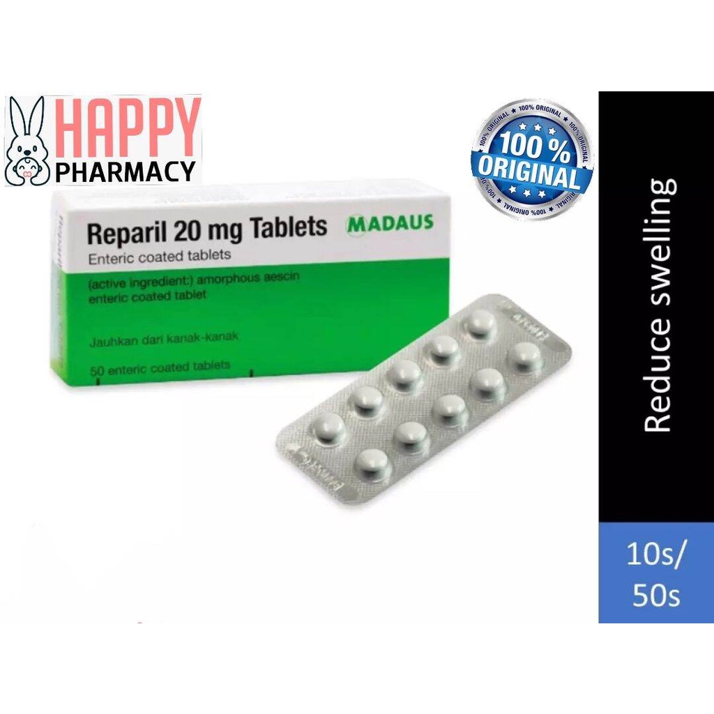 🔥ORIGINAL🔥 REPARIL 20MG TABLETS 10'S [EXP:10/26] for swelling and ...