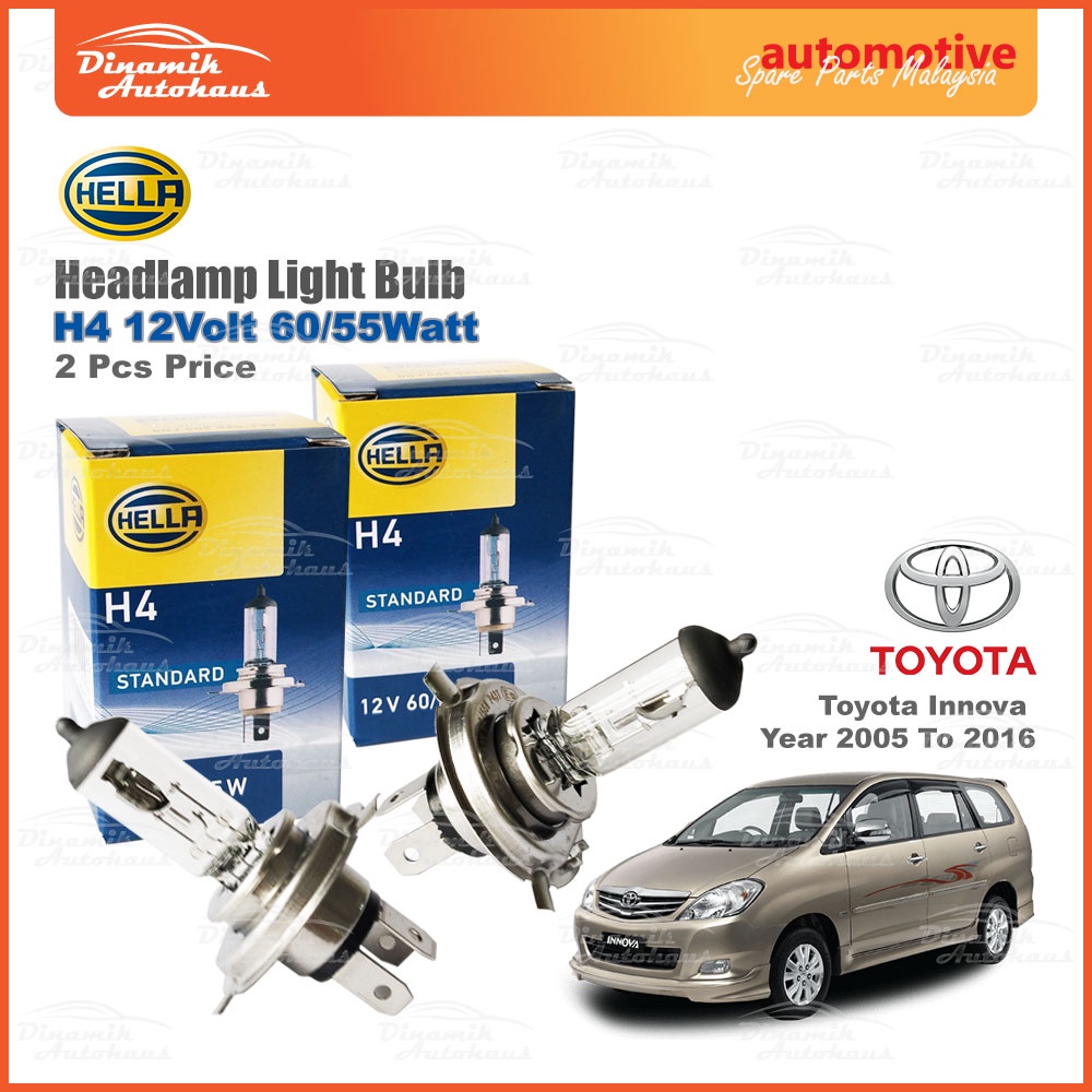 Toyota Innova Year 2005 To 2016 Car Headlamp Halogen Head Light Bulb ...