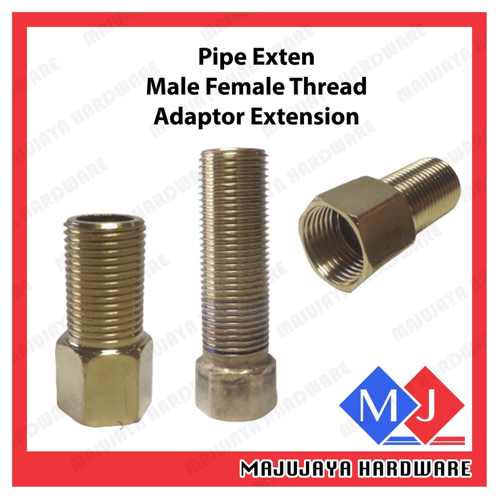 Brass Faucet Male Female Thread Adaptor Extension Socket 1/2” x 1/2 ...