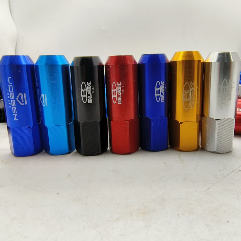 20pcs 60mm Long Forged or Blox Vossen Wheel Lug Nuts Panjang Nut ...