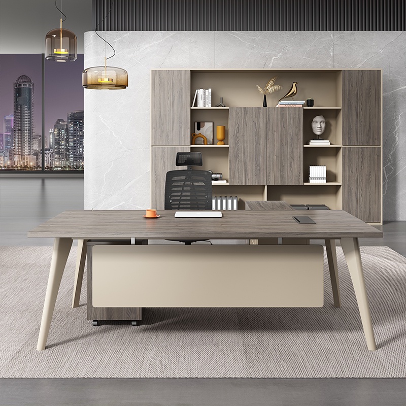 Office desk and chair combination, simple manager desk executive desk ...