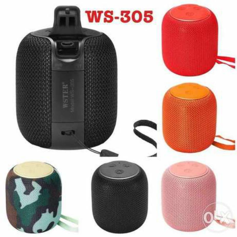 WSTER Ws-305 Portable Bluetooth Speaker Wireless Speaker Colourful(Black Only). | Shopee Malaysia