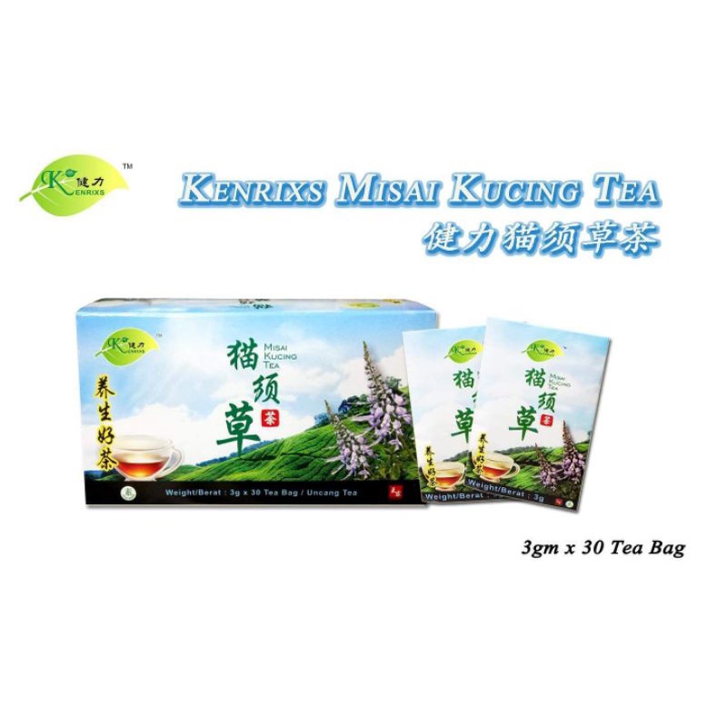 Kenrixs Misai Kucing Tea 3g * 30 Tea Bags 健力猫须草茶 养生好茶 Teh Orthosiphon ...