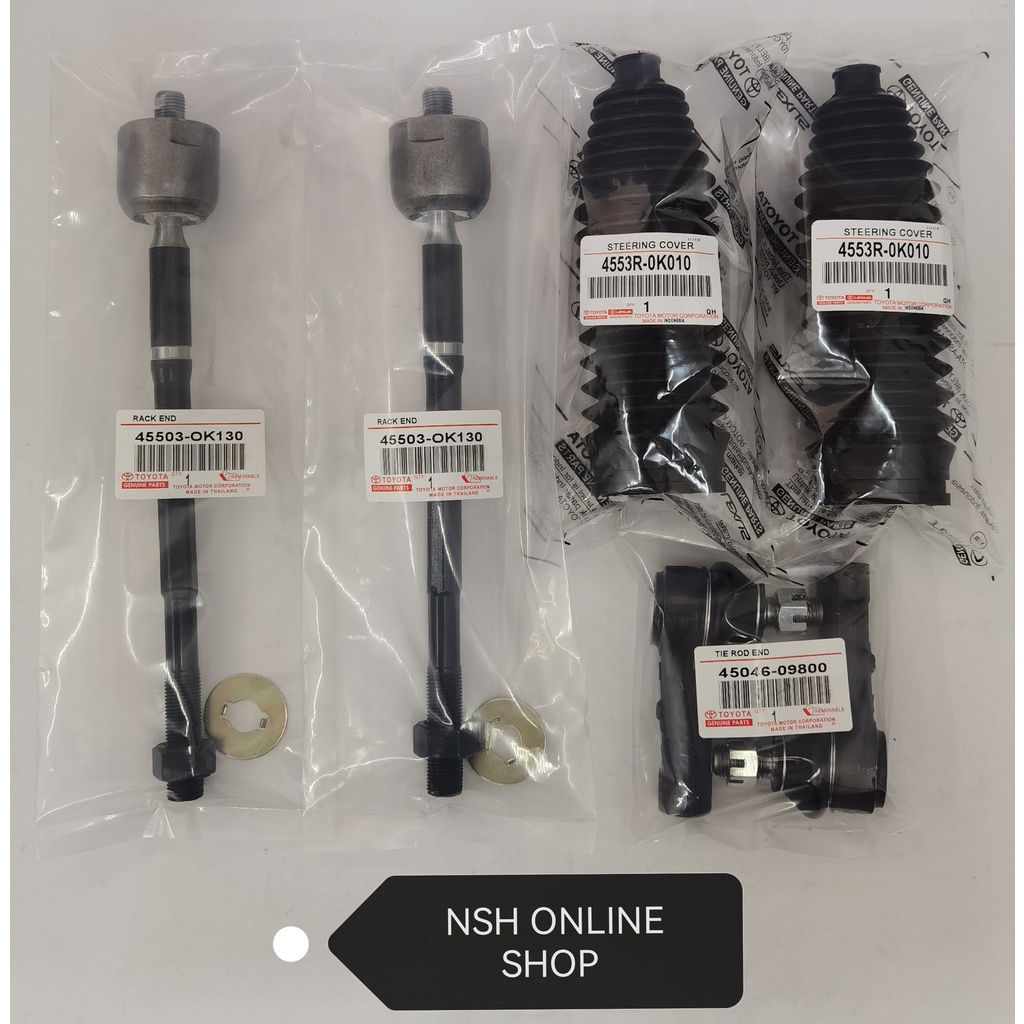 Tie Rod End+Rack End+Steering Boot Cover (Toyota Oem) for Toyota Hilux ...