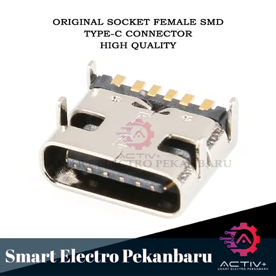 High QUALITY Socket TYPE C Female 6P USB 3.1 HD 6PIN SMD Female ...