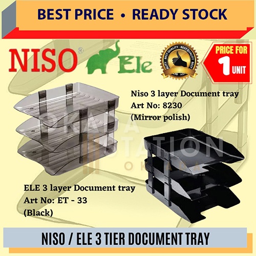 A4 DOCUMENT TRAY -3 LAYER / Rak Fail Plastik / Paper Organizer ...