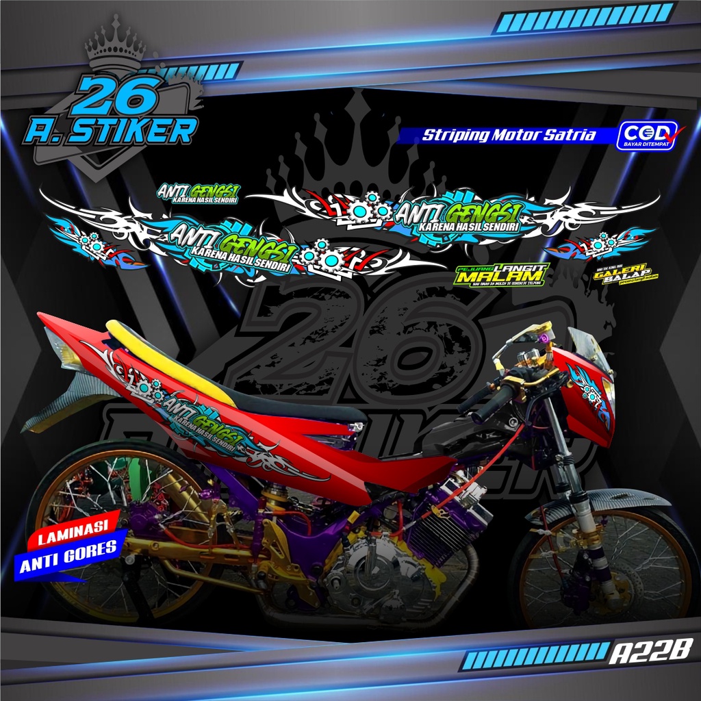 Striping Satria Sticker Variation Suzuki Satria fu f 150 2007 2008 ...
