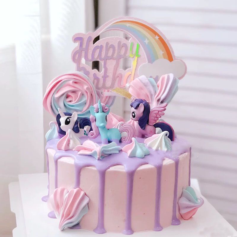 (Ready Stock)( EE ) Pony Cake Topper Decoration Wooden Horse Prince ...