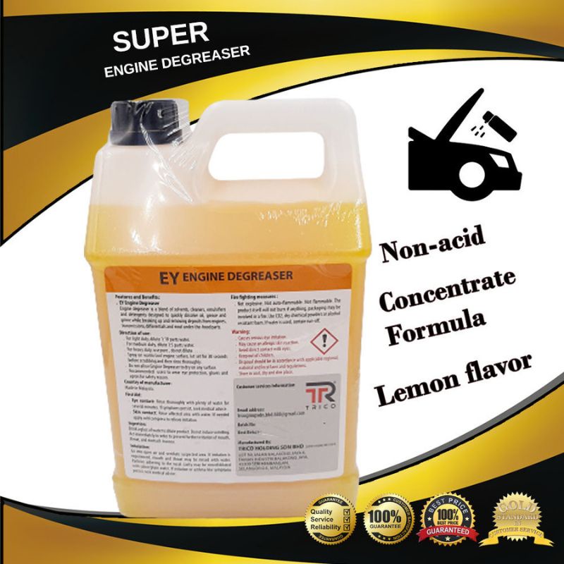 (4 LITER)EY SUPER Degreaser Alkaline Engine Degreaser Pencuci Enjin ...