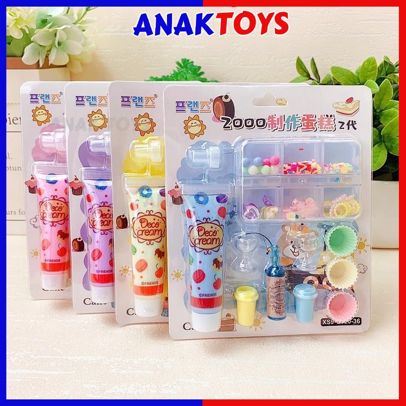 Simulation Cream Glue Imitation Cream Dessert Cake DIY Craft Soft Clay ...