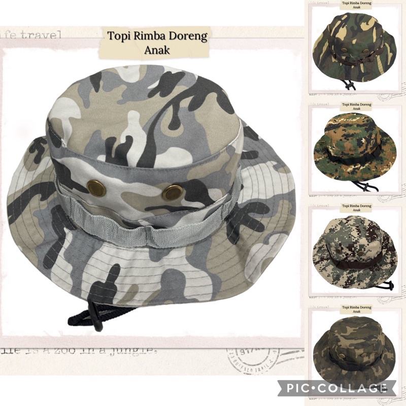 Children's Camouflage Jungle Hat - Children's army hat - Children's ...