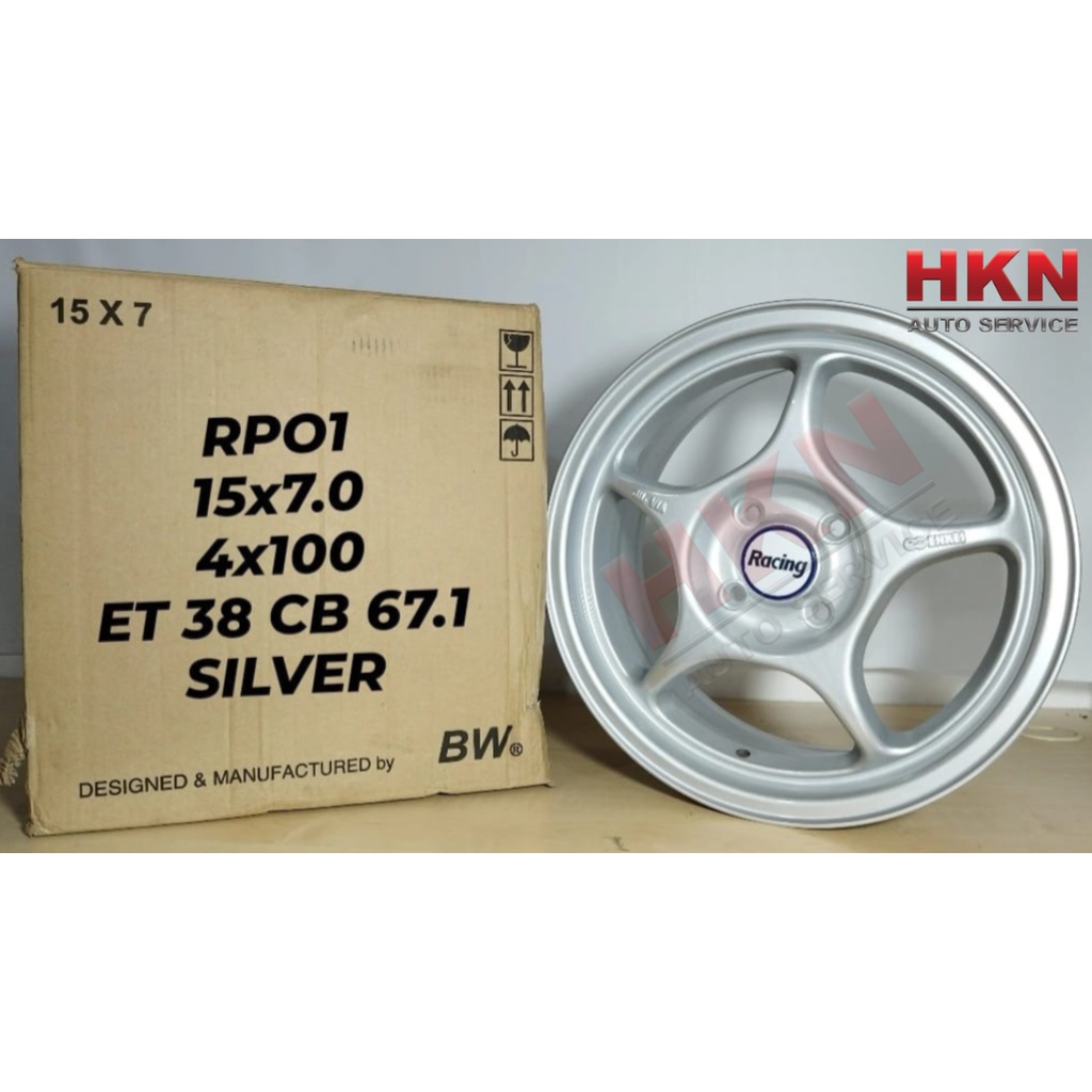 NEW Sport Rim/ Car Wheel Size 15" RPO 1 SILVER/ BLACK/ WHITE PERODUA ...