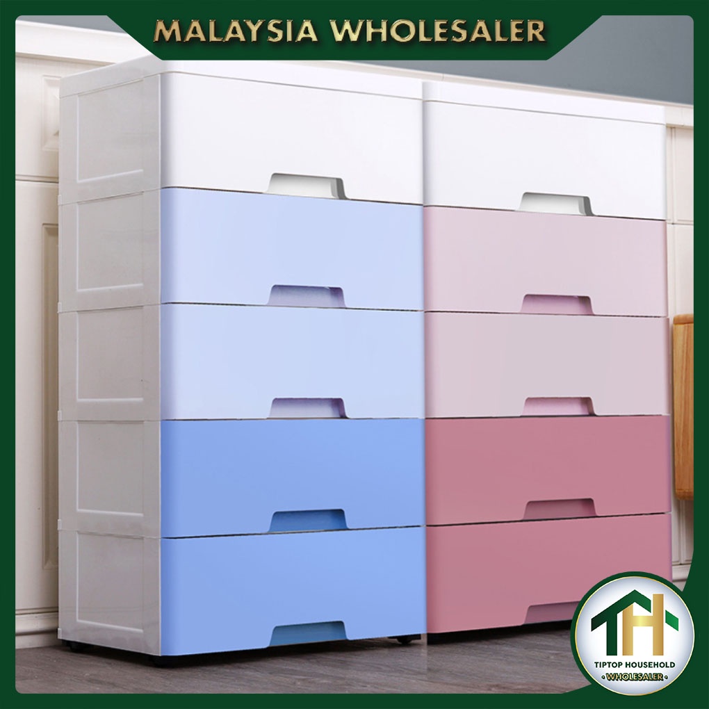 PEMBORONG 5 Layer Multipurpose Storage Box Drawer Rack Cabinet Baby ...